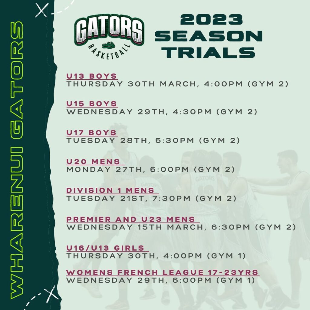 2023 Gators Trials Announced - Canterbury Basketball Canterbury Basketball